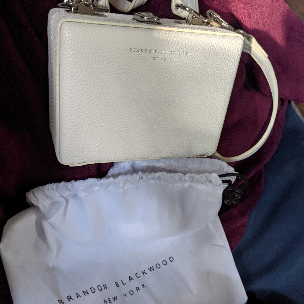 Brandon Blackwood Mini Trunk Purse White - Gem